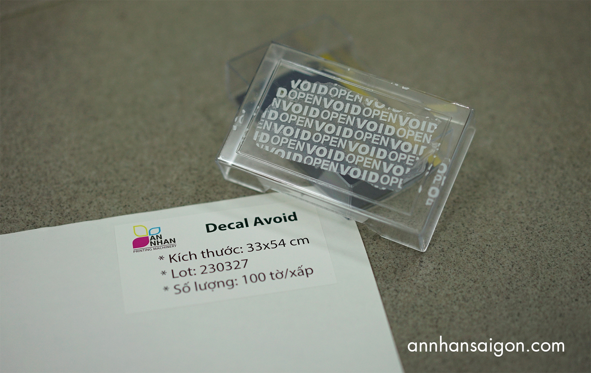 Decal bảo mật Void